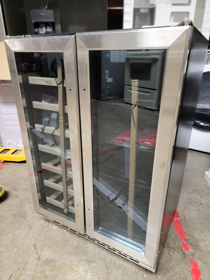 TCL 23.4-in W 20-Bottle Capacity Stainless Steel Wine Cooler - B422D ...